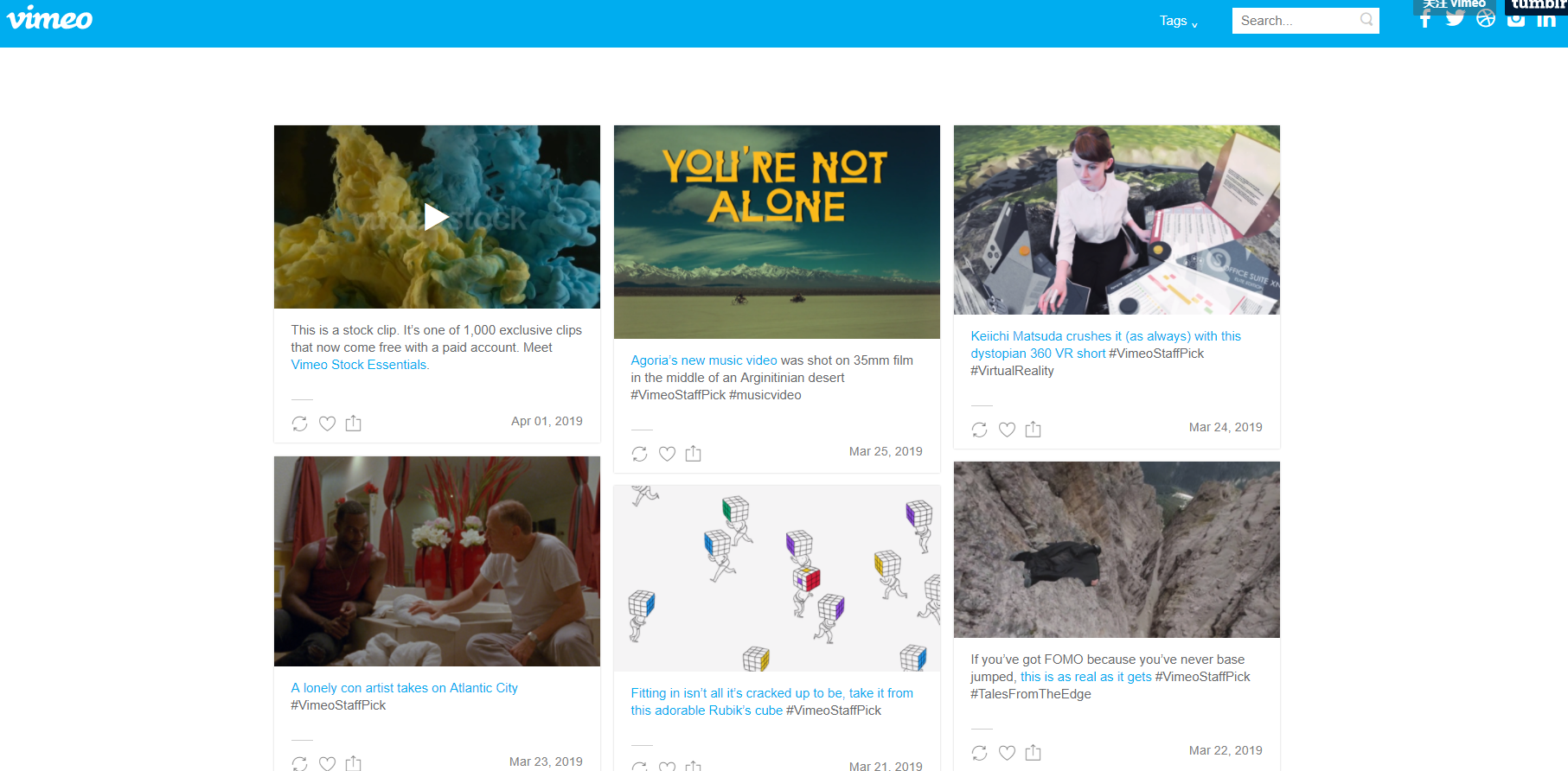 Vimeo官网 高清视频播客网站_网站之家